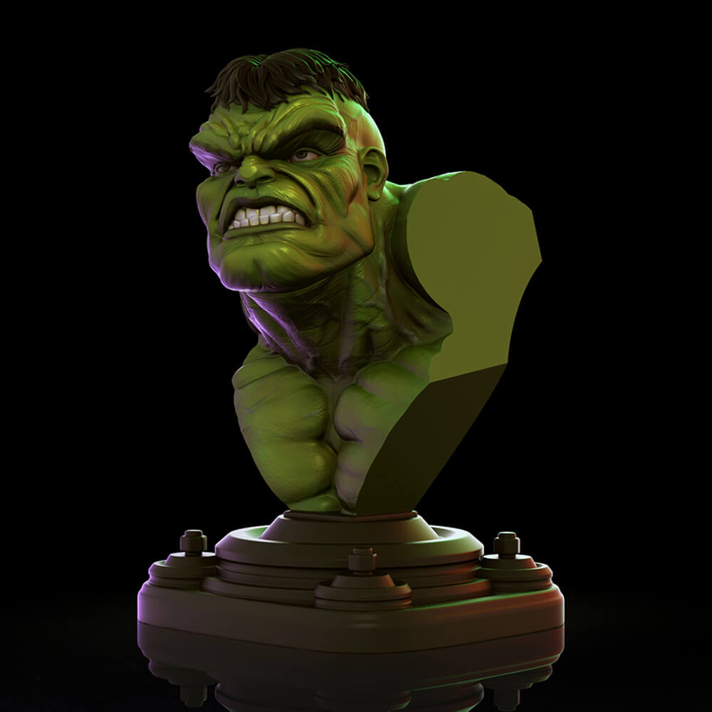 Hulk Bust (Hulk Bust) - 3D Model by 3DPrintingDesigner