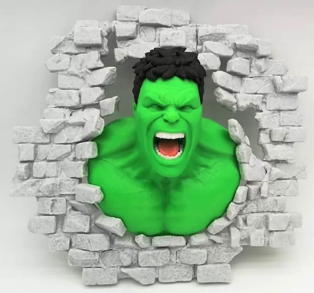 Hulk Smash Wall - 3D Print Model by 3DPrintingDesigner