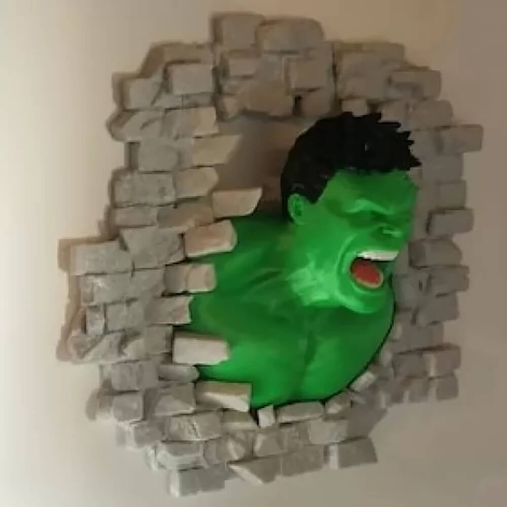 Hulk Smash Wall - 3D Print Model by 3DPrintingDesigner