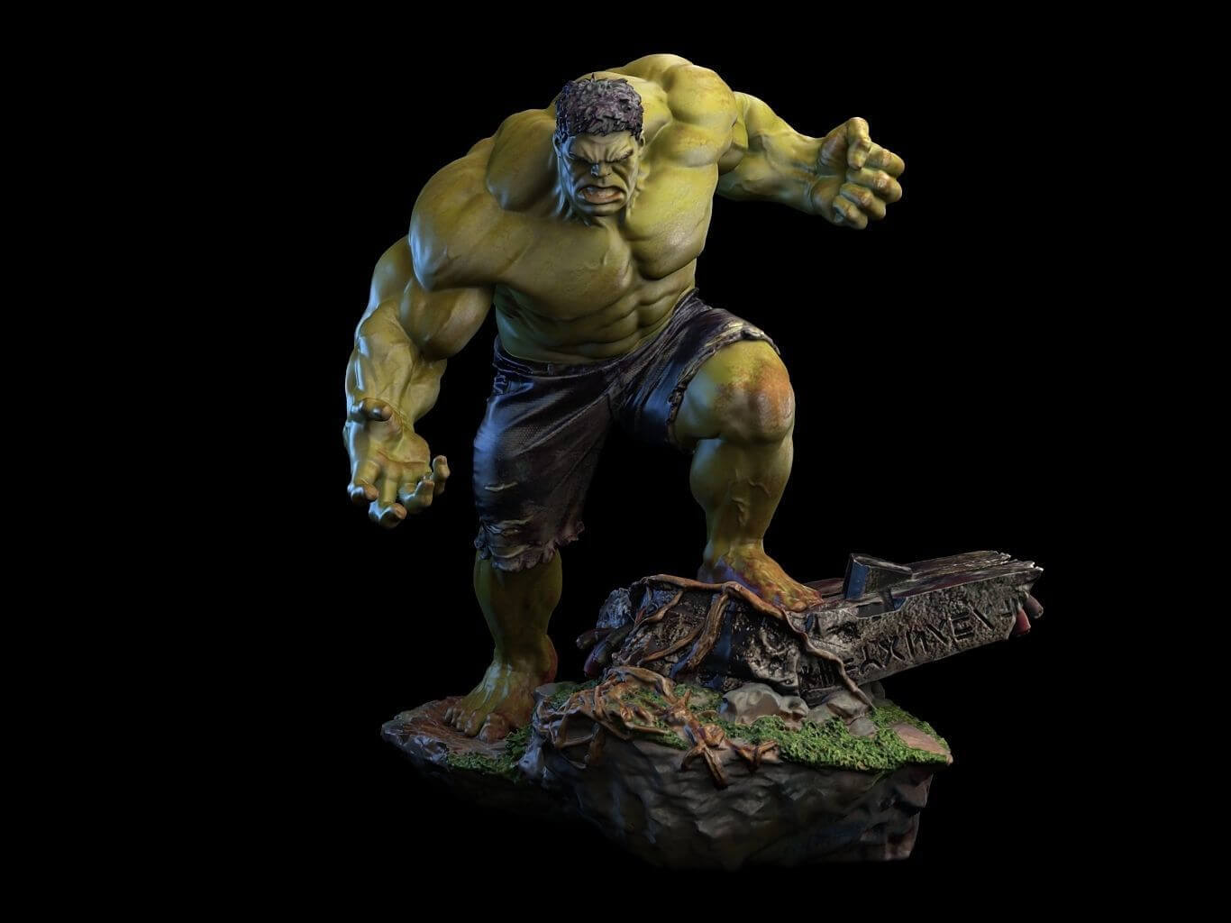 Hulk Statues - 3D Model by 3DPrintingDesigner