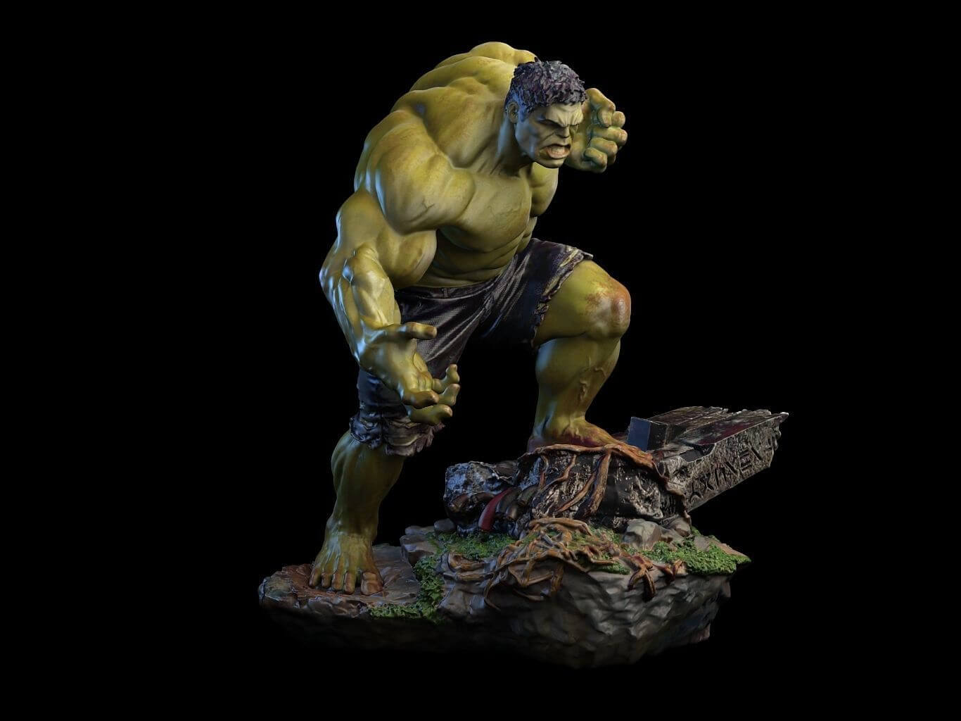 Hulk Statues - 3D Model by 3DPrintingDesigner