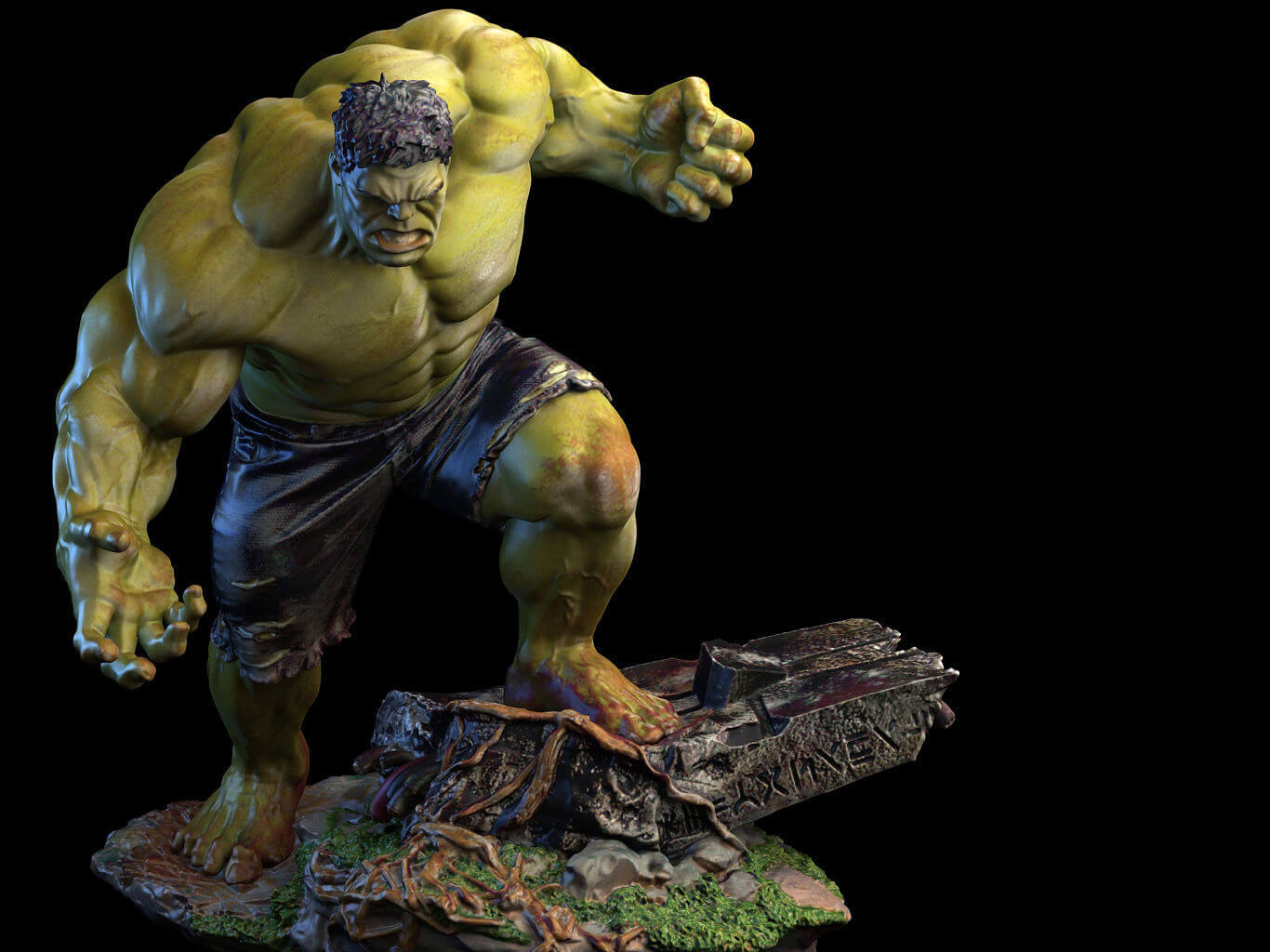 Hulk Statues - 3D Model by 3DPrintingDesigner