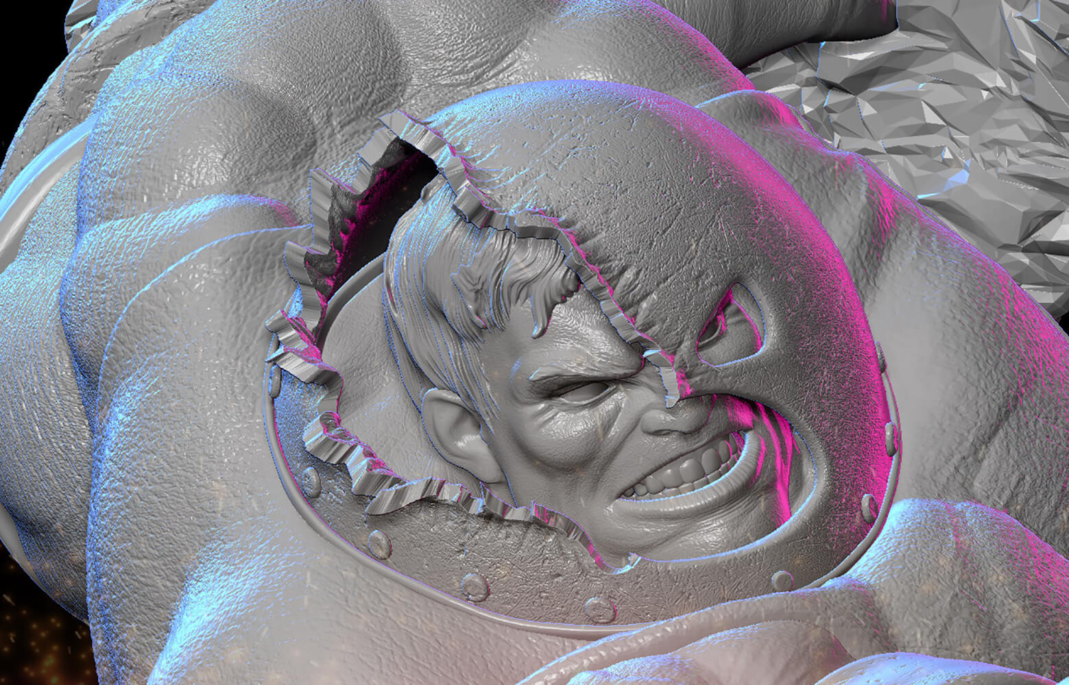 Hulk Vs Juggernaut - 3D Model by 3DPrintingDesigner