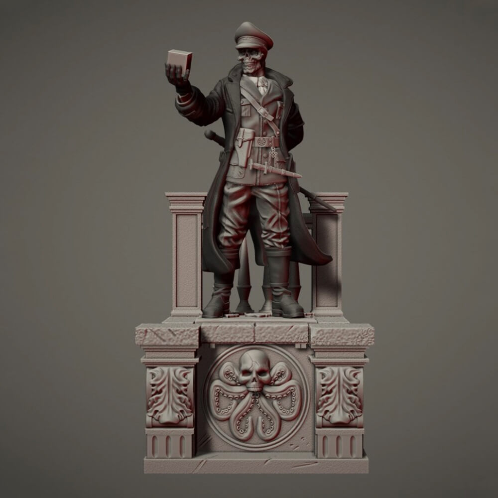 Hydra Red Skull - 3D Model by 3DPrintingDesigner