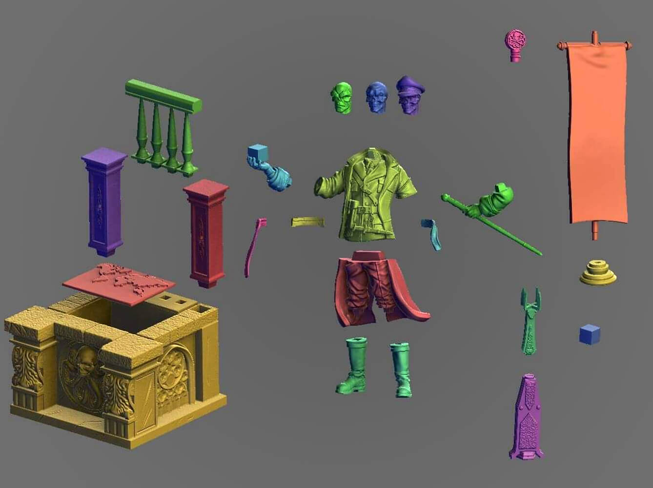 Hydra Red Skull - 3D Model by 3DPrintingDesigner