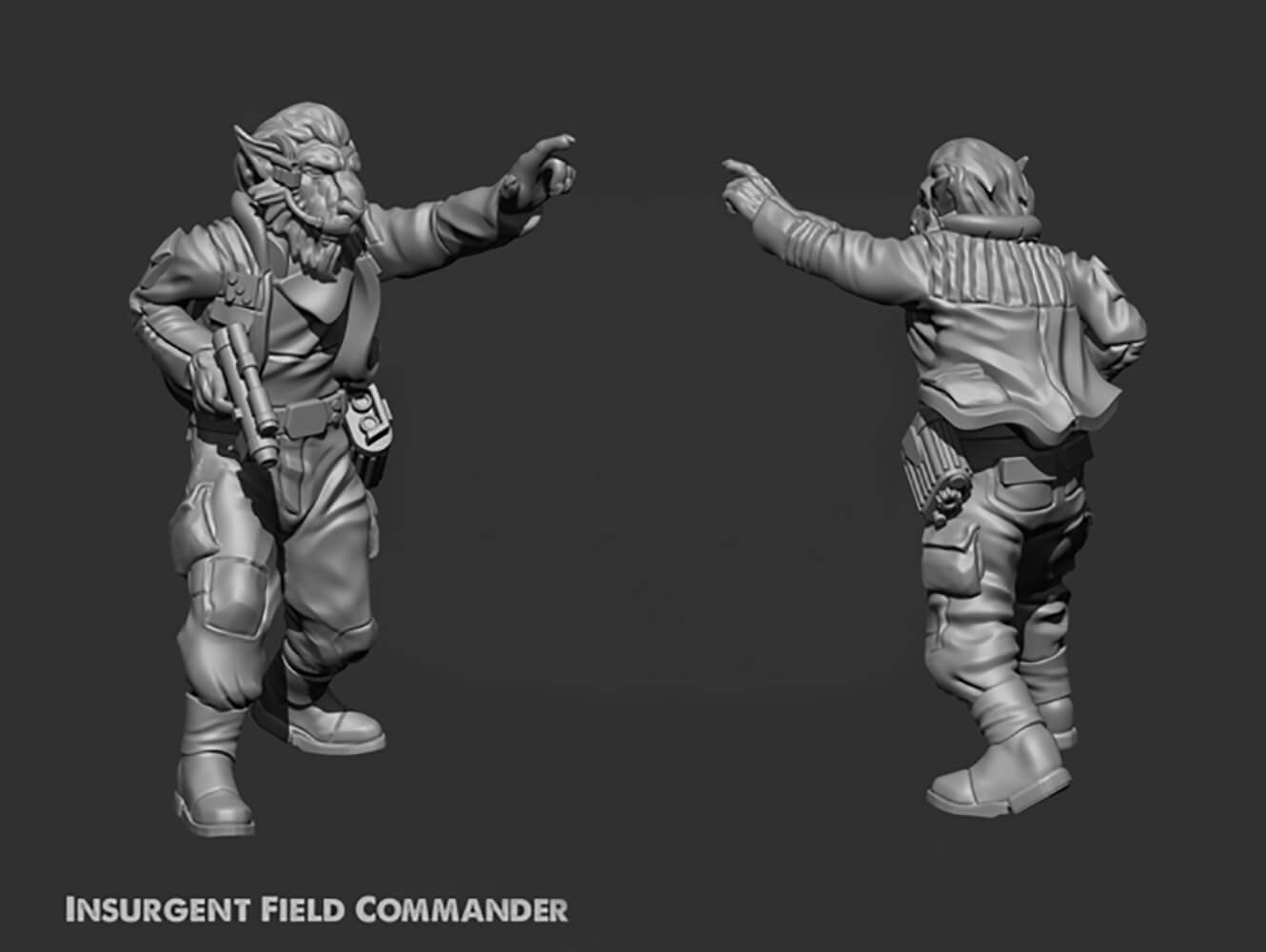 Insurgent Field Commander - 3D Model by 3DPrintingDesigner