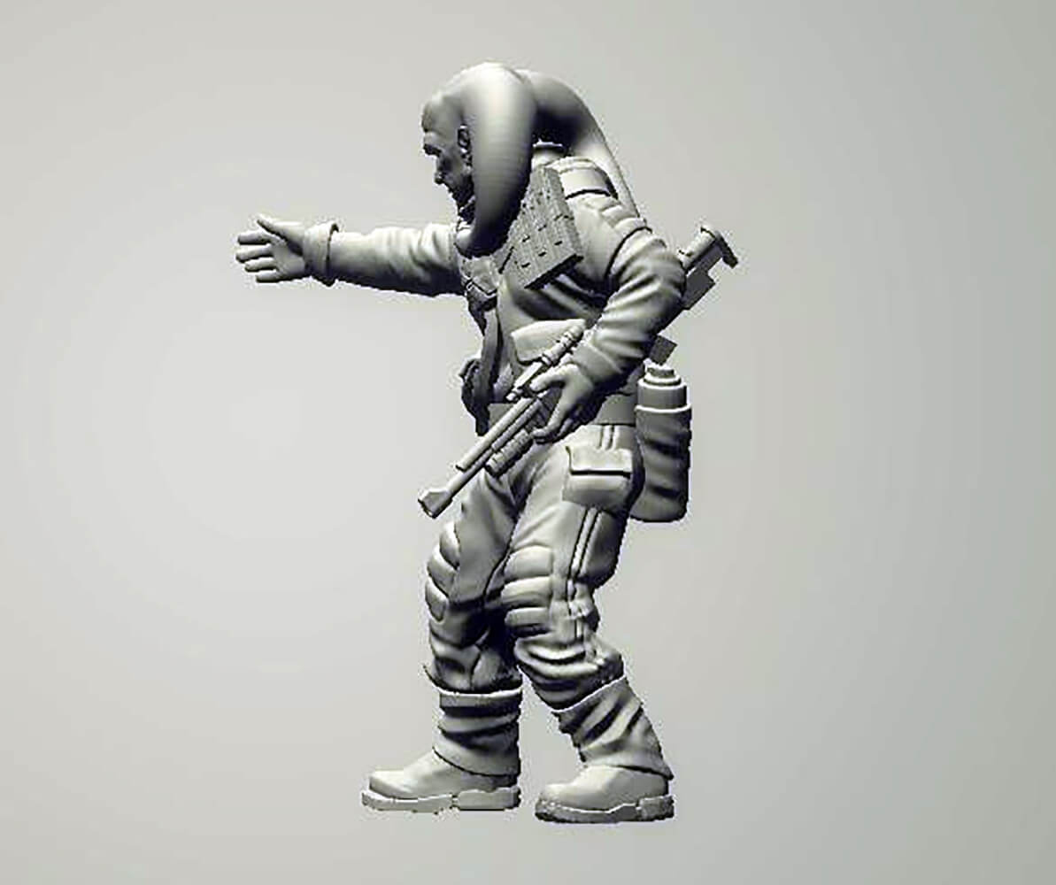 Insurgent Squad Leader - 3D Print Model by 3DPrintingDesigner