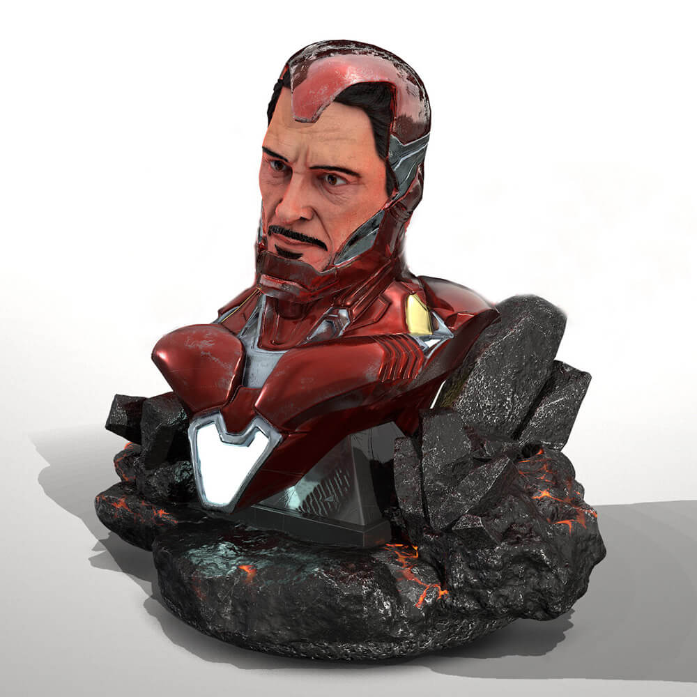 Iron Man Bust - 3D Print Model by 3DPrintingDesigner
