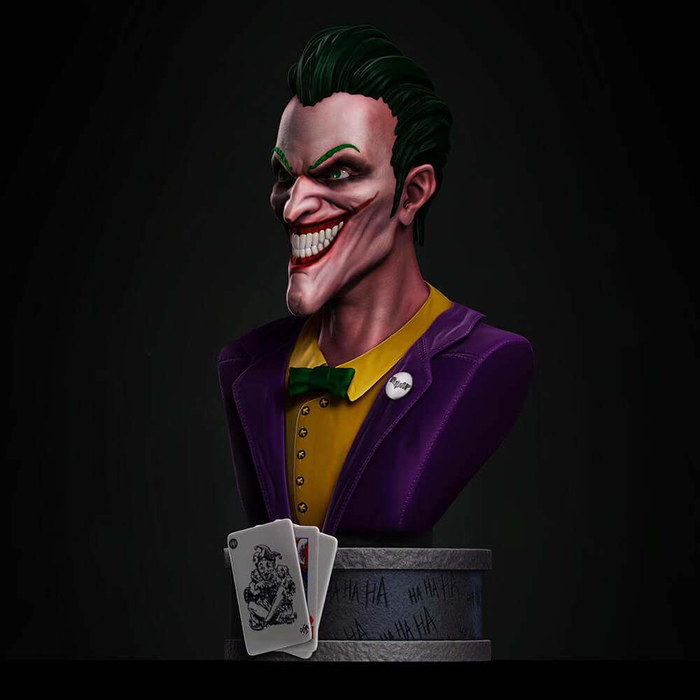 Joker Bust (Joker Bust) - 3D Print Model by 3DPrintingDesigner
