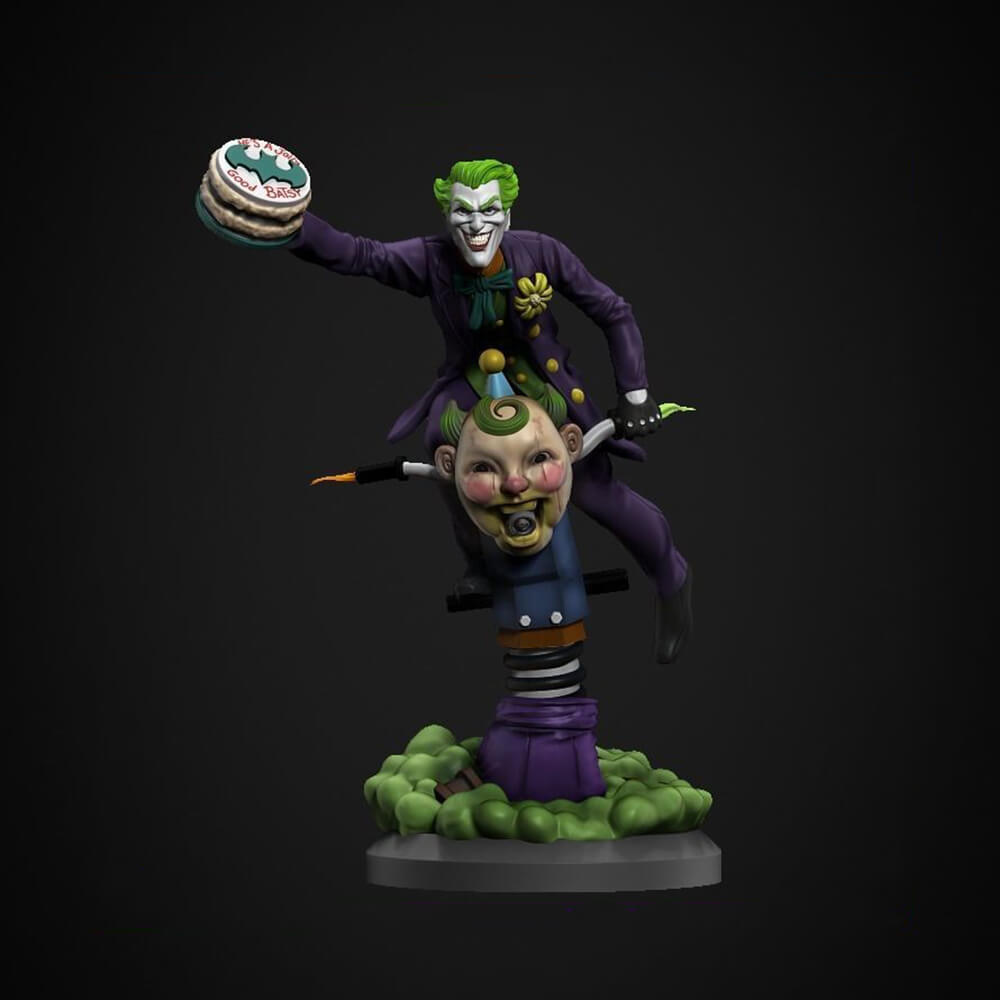 Joker Miniature - 3D Model by 3DPrintingDesigner