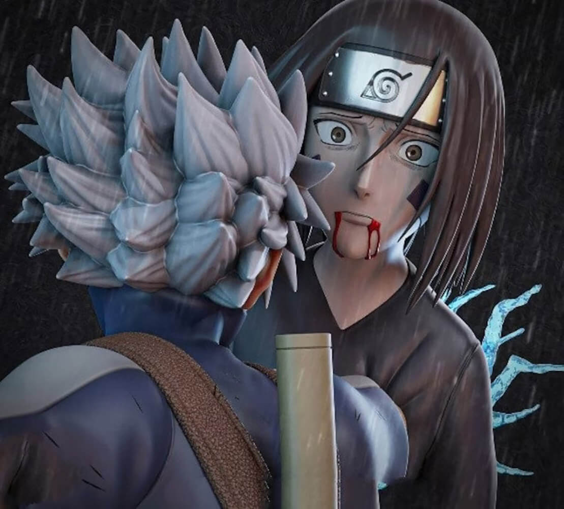 Kakashi Vs Rin - Naruto 3D Model by 3DPrintingDesigner