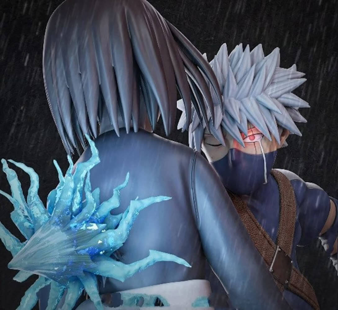 Kakashi Vs Rin - Naruto 3D Model by 3DPrintingDesigner