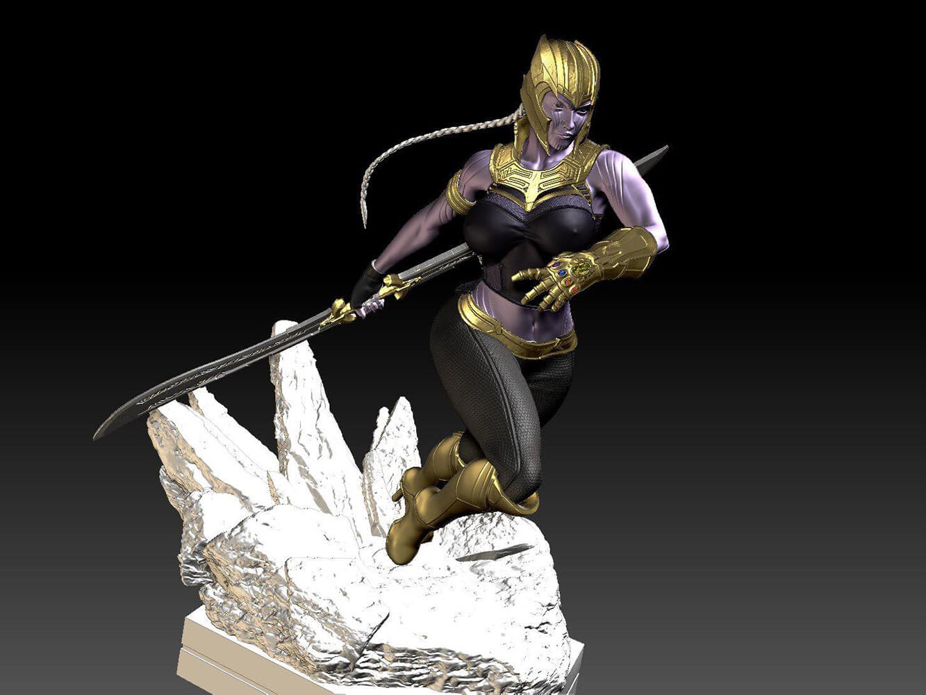 Lady Thanos (Lady Thanos) - 3D Print Model by 3DPrintingDesigner