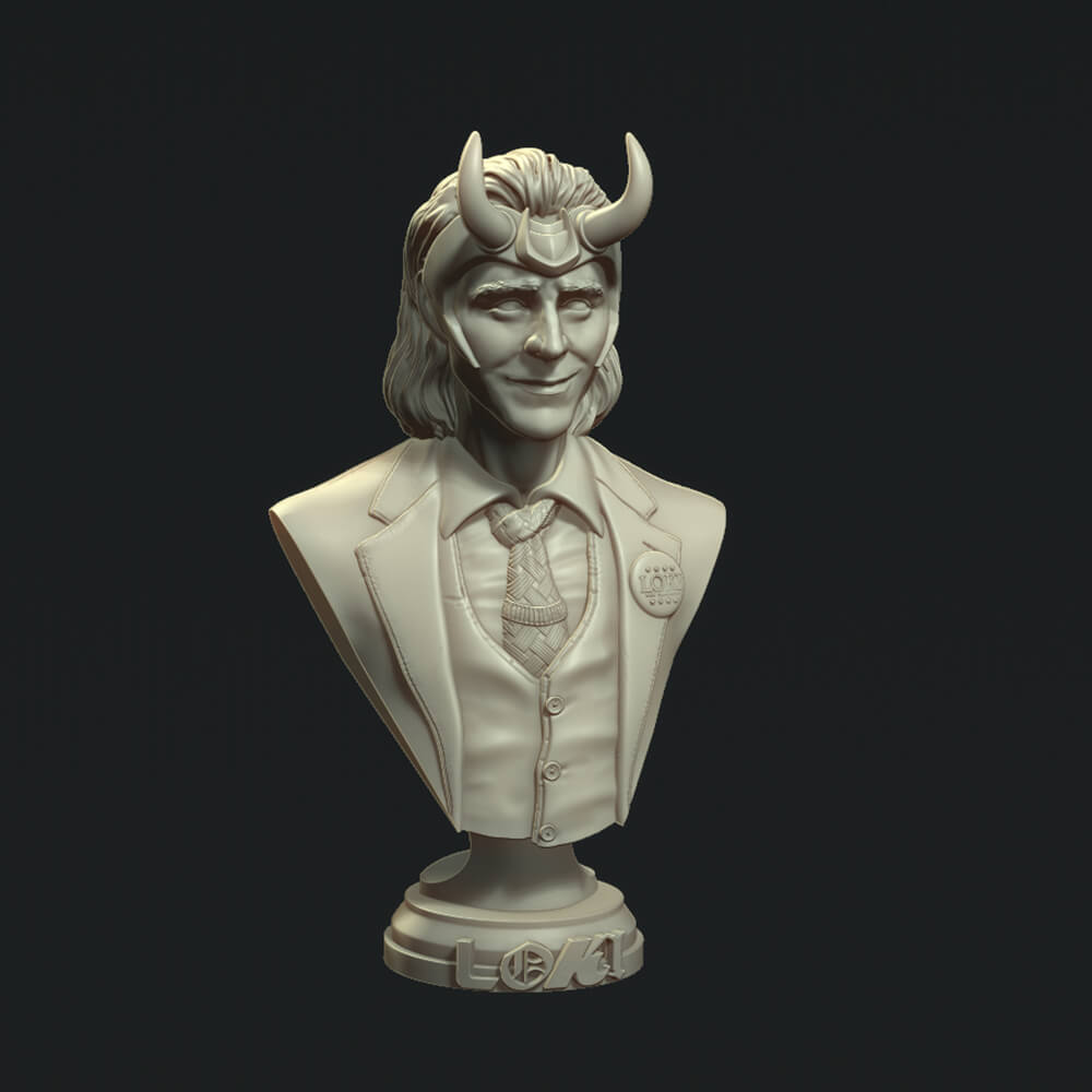Loki Bust Statue - 3D Print Model by 3DPrintingDesigner