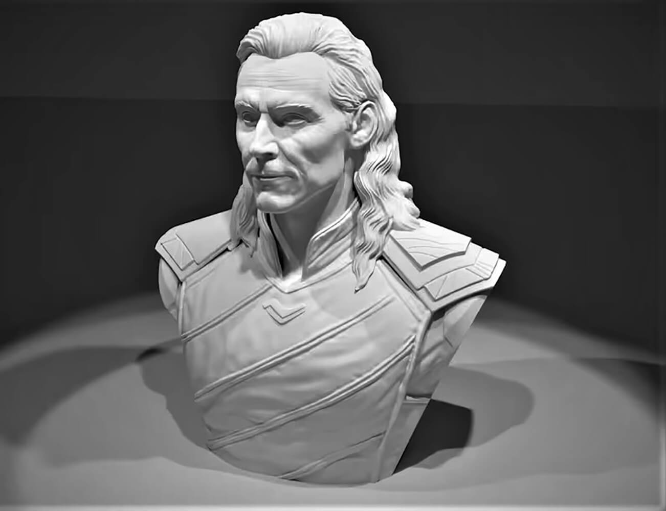 Loki Bust Statue - 3D Print Model by 3DPrintingDesigner