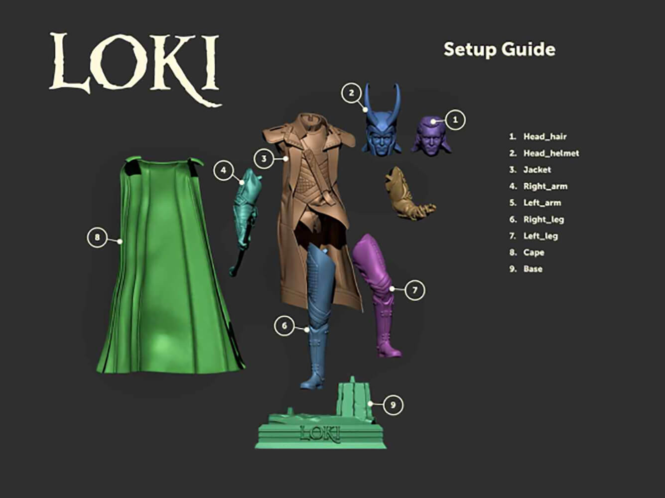 Loki Statues - 3D Model by 3DPrintingDesigner