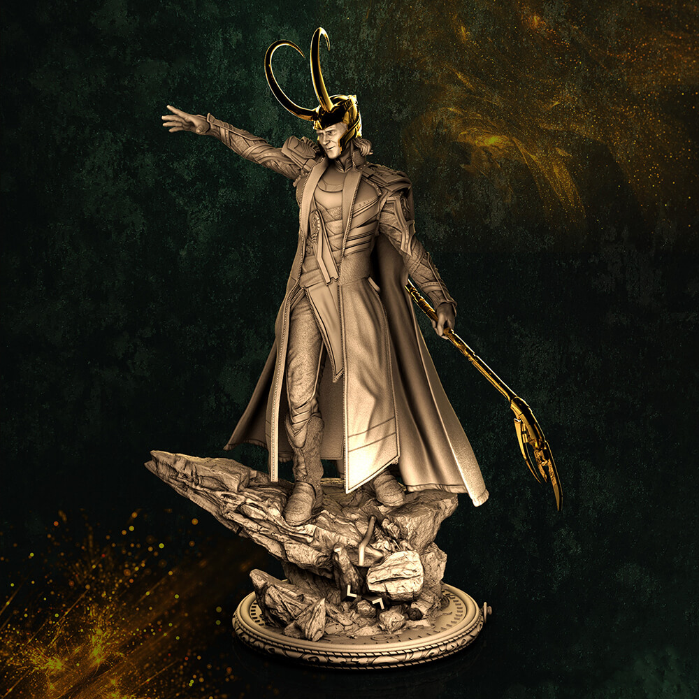 Loki Statues - 3D Model by 3DPrintingDesigner