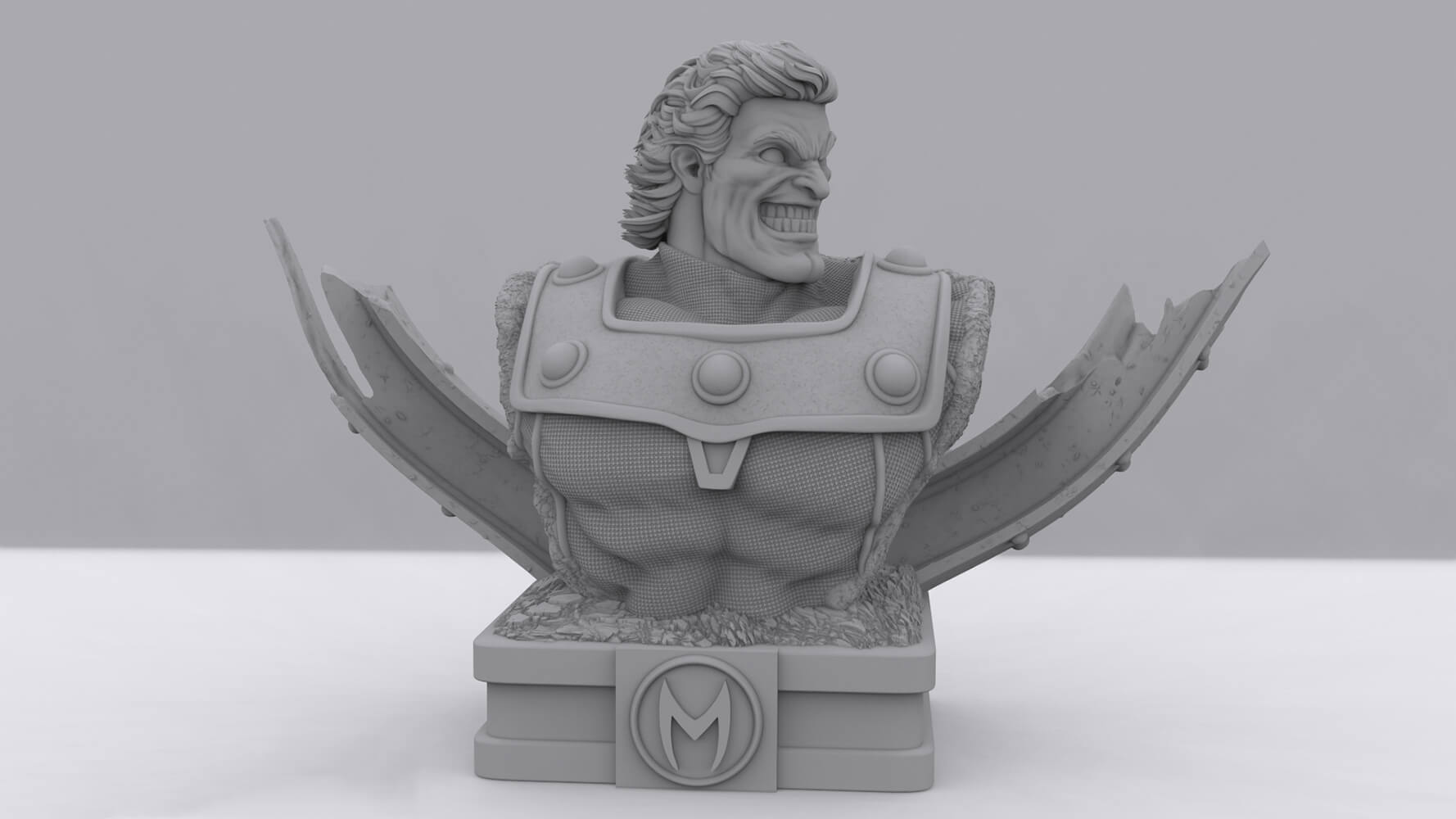 Magneto Bust No Helmet - 3D Print Model by 3DPrintingDesigner