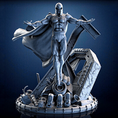 Magneto Statue - 3D Model by 3DPrintingDesigner