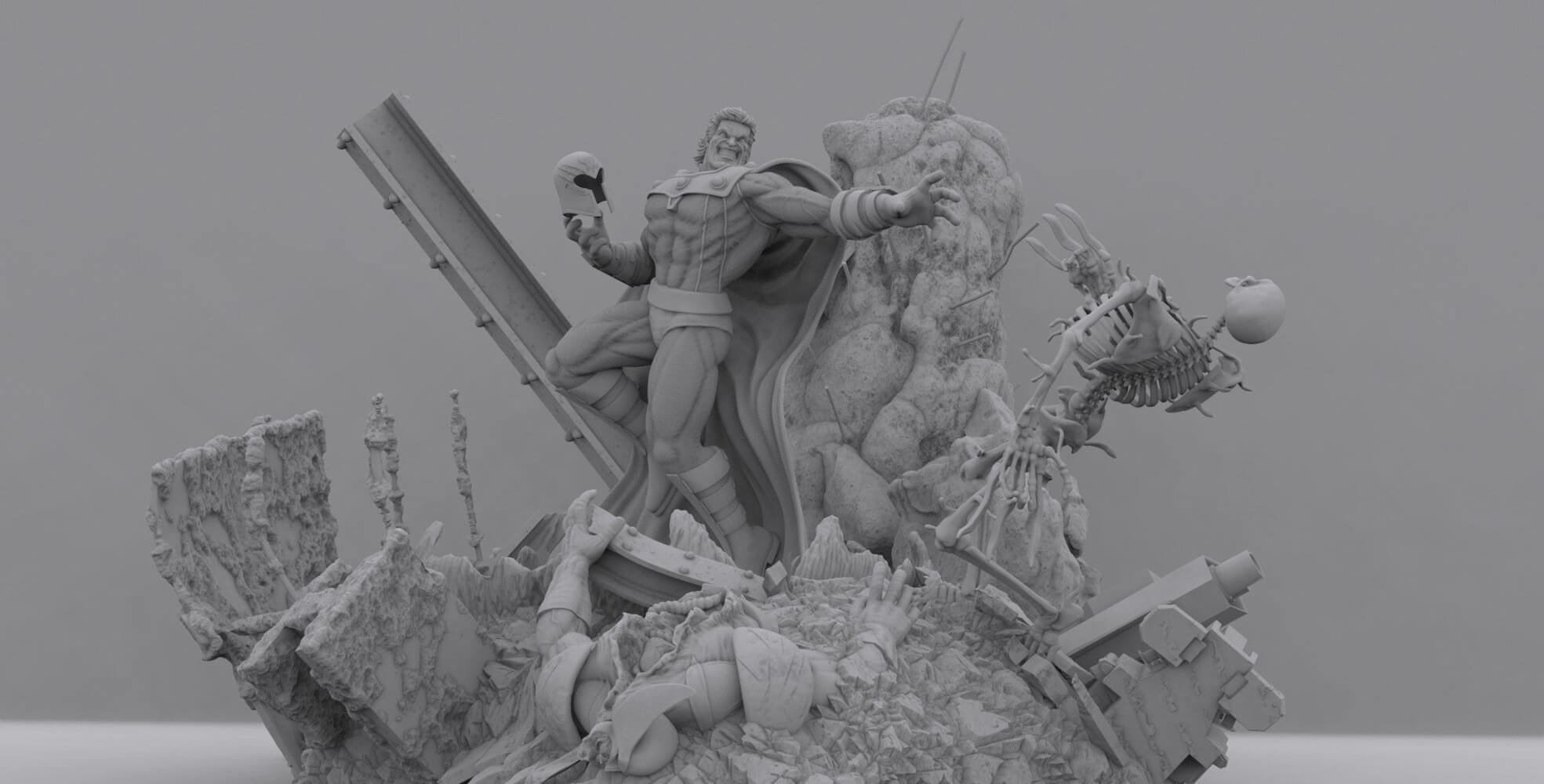 Magneto Vs Wolverine - 3D Print Model by 3DPrintingDesigner