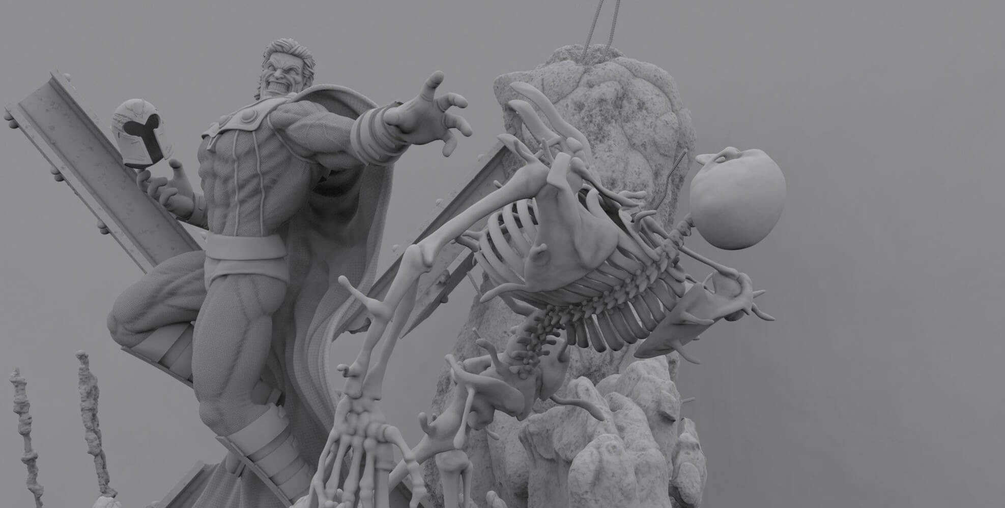 Magneto Vs Wolverine - 3D Print Model by 3DPrintingDesigner