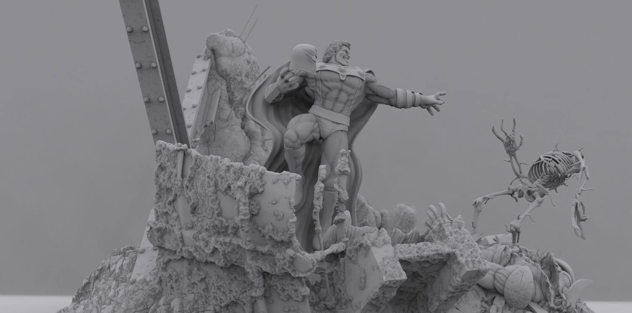 Magneto Vs Wolverine - 3D Print Model by 3DPrintingDesigner