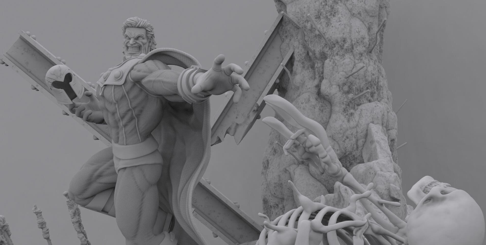 Magneto Vs Wolverine - 3D Model by 3DPrintingDesigner
