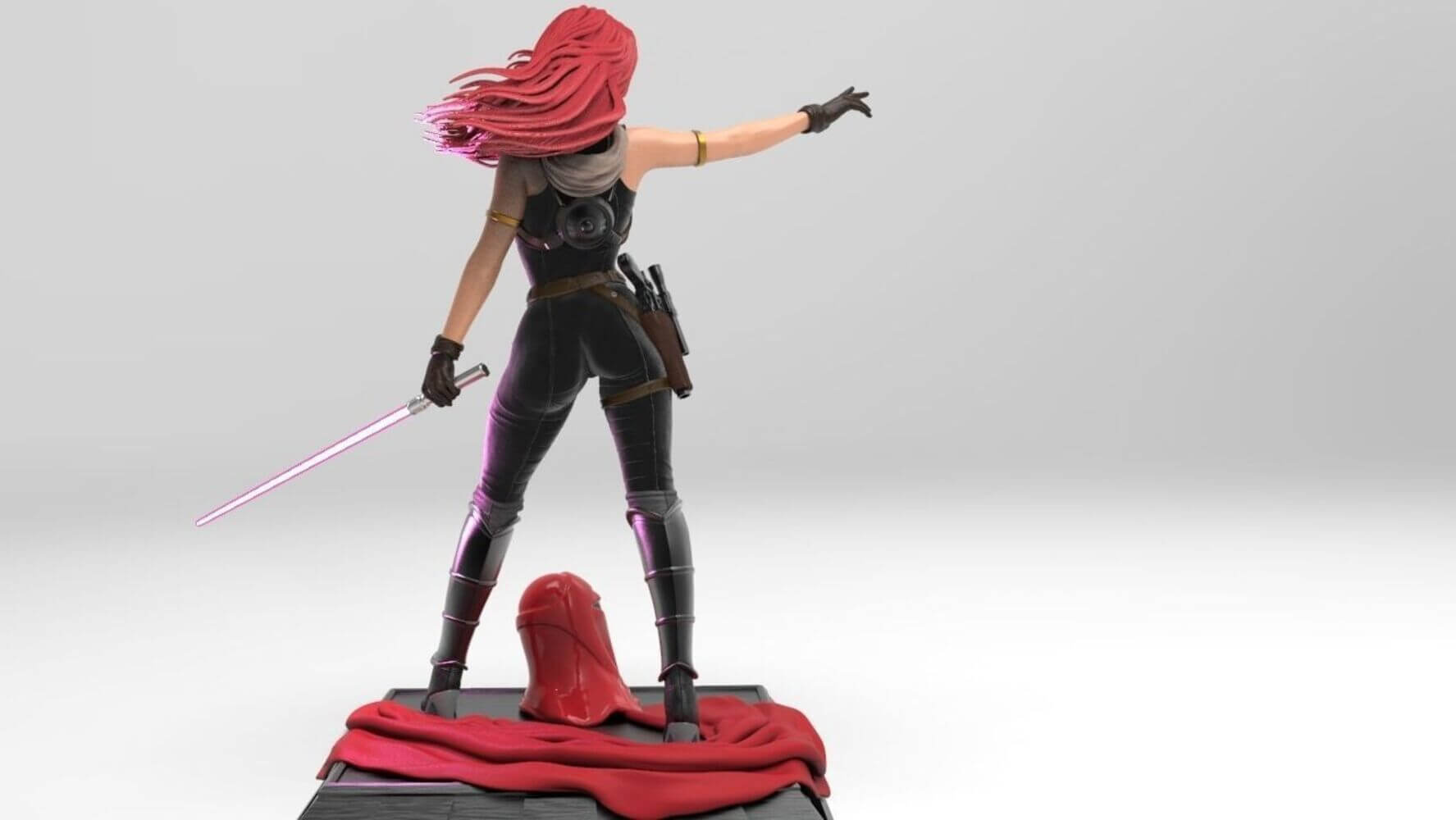 Mara Jade - Star Wars 3D Model by 3DPrintingDesigner