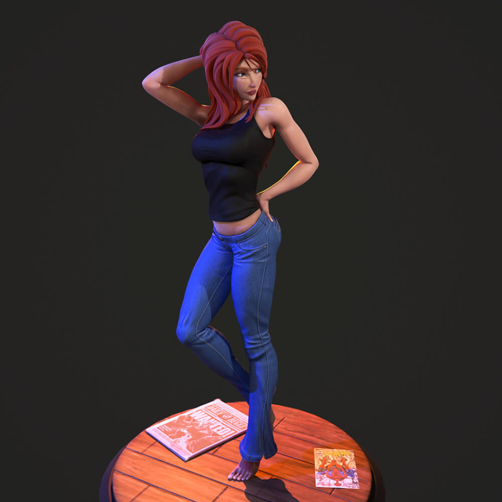Mary Jane Watson - 3D Print Model by 3DPrintingDesigner