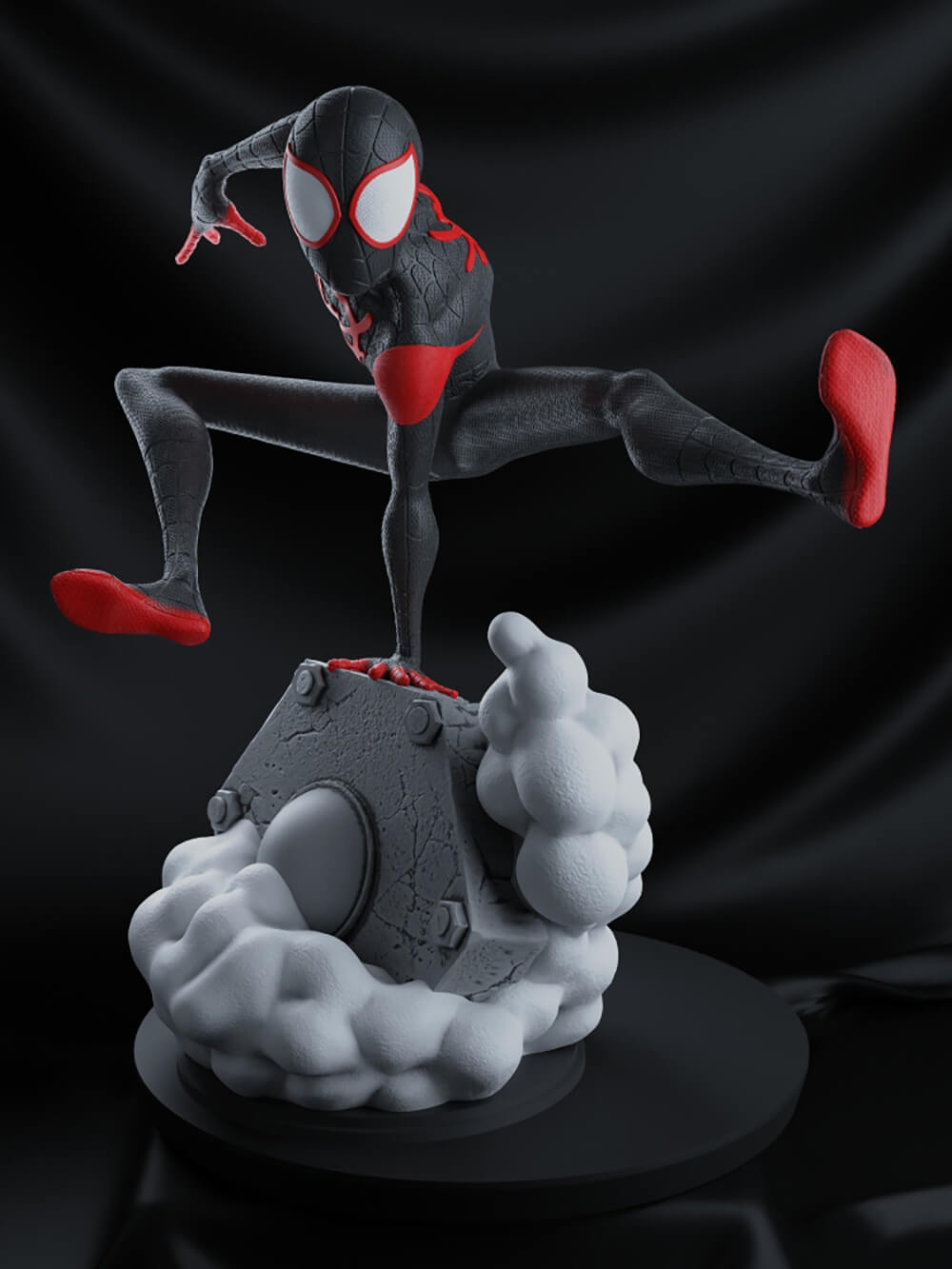Miles Morales Spiderman - 3D Print Model by 3DPrintingDesigner