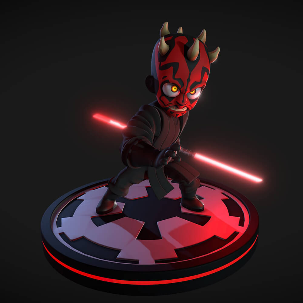 Mini Darth Maul - Star Wars 3D Model by 3DPrintingDesigner