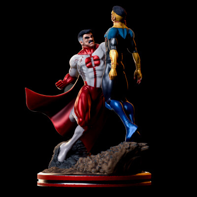Omniman Defeats Invincible - 3D Model by 3DPrintingDesigner