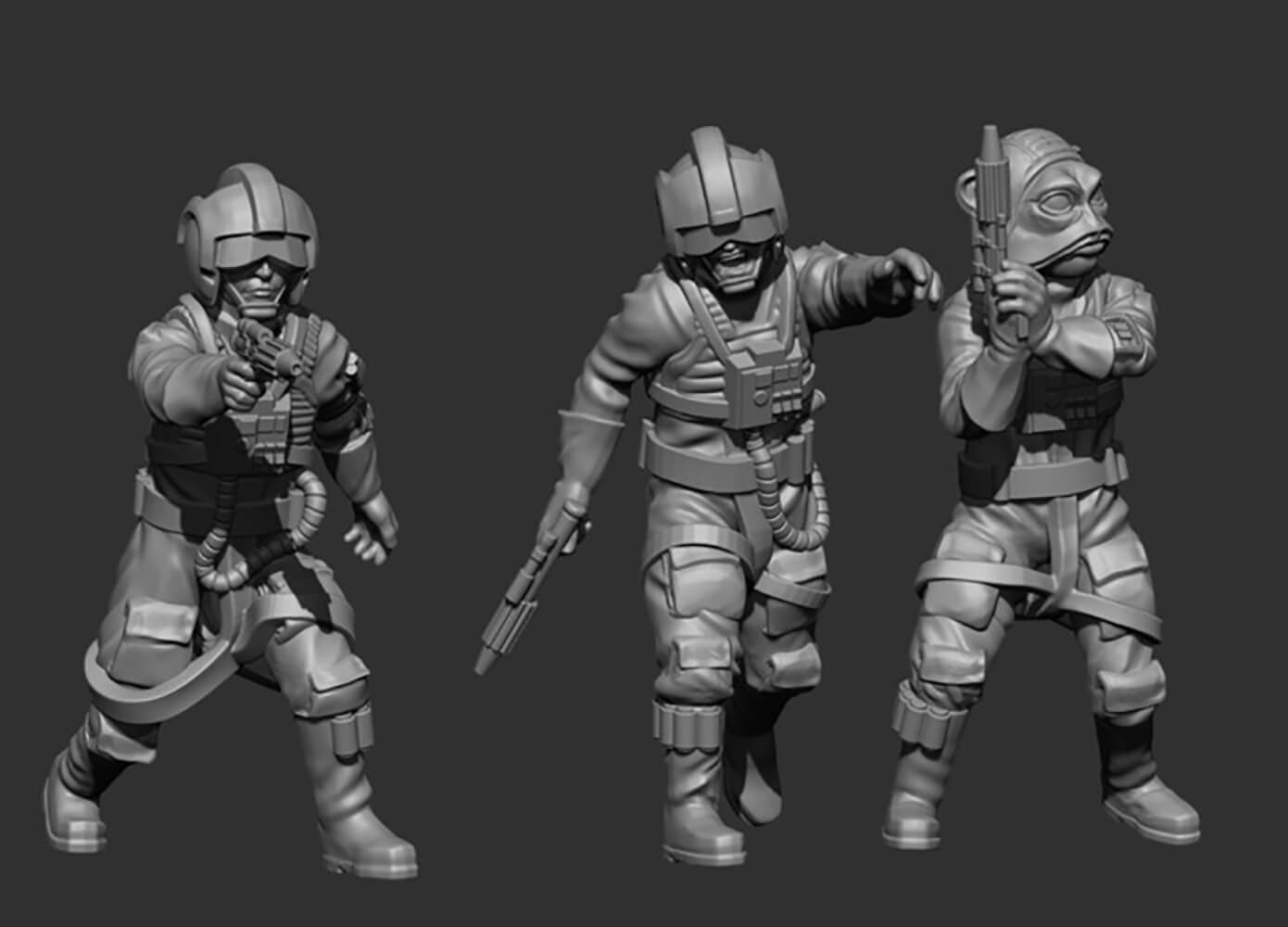Pilot Miniatures - 3D Print Model by 3DPrintingDesigner