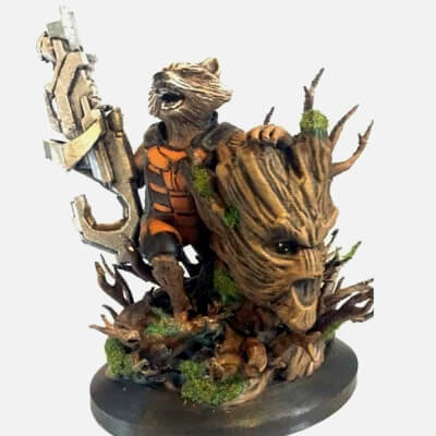 Rocket and Groot - 3D Model by 3DPrintingDesigner