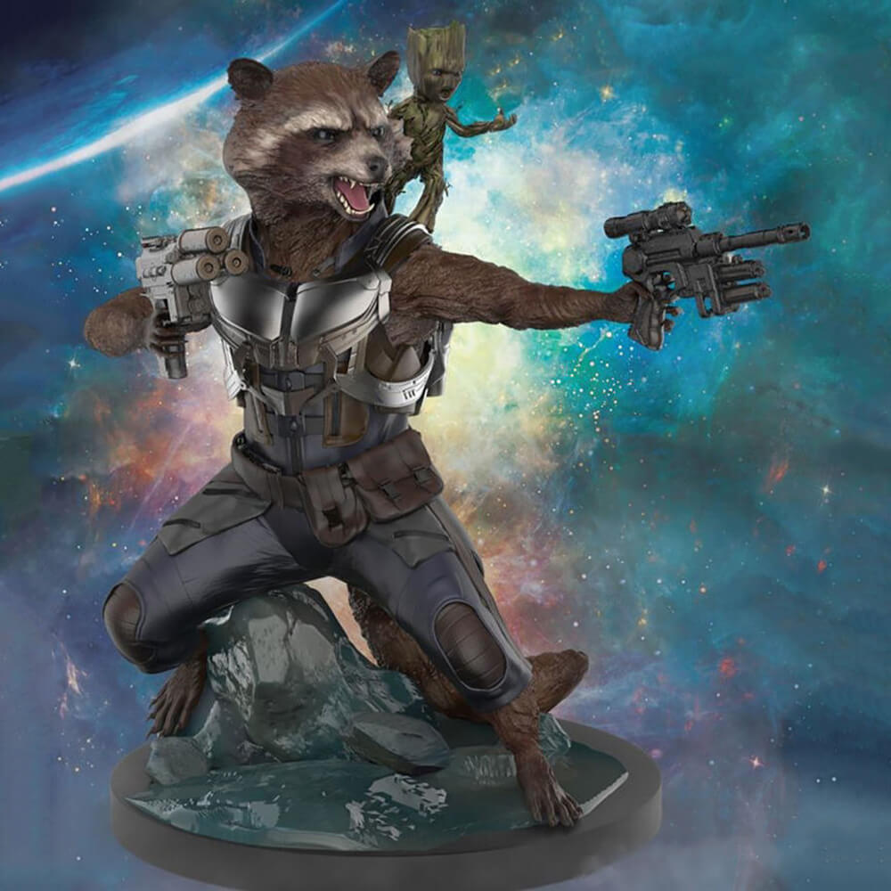 Rocket Raccoon and Groot - 3D Print Model by 3DPrintingDesigner
