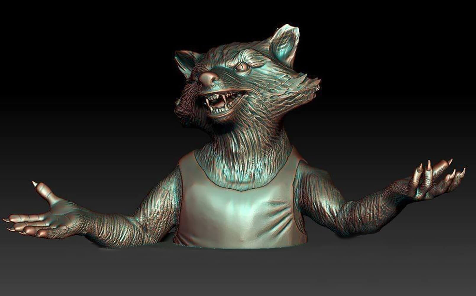 Rocket Raccoon Bust - 3D Print Model by 3DPrintingDesigner