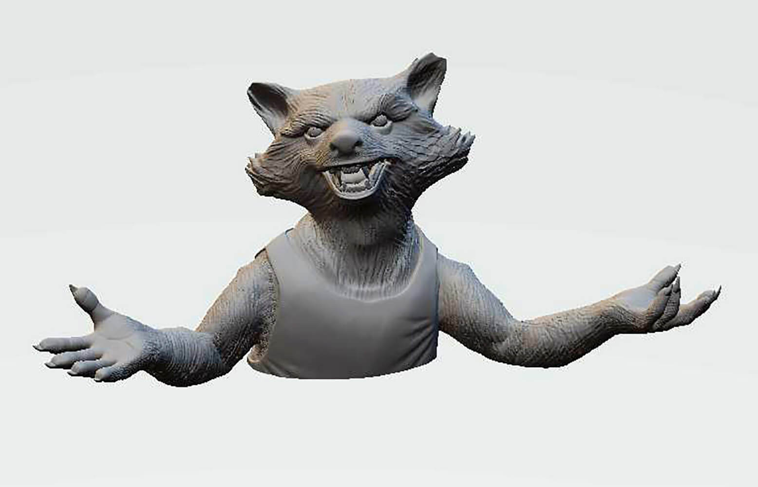 Rocket Raccoon Bust - 3D Model by 3DPrintingDesigner