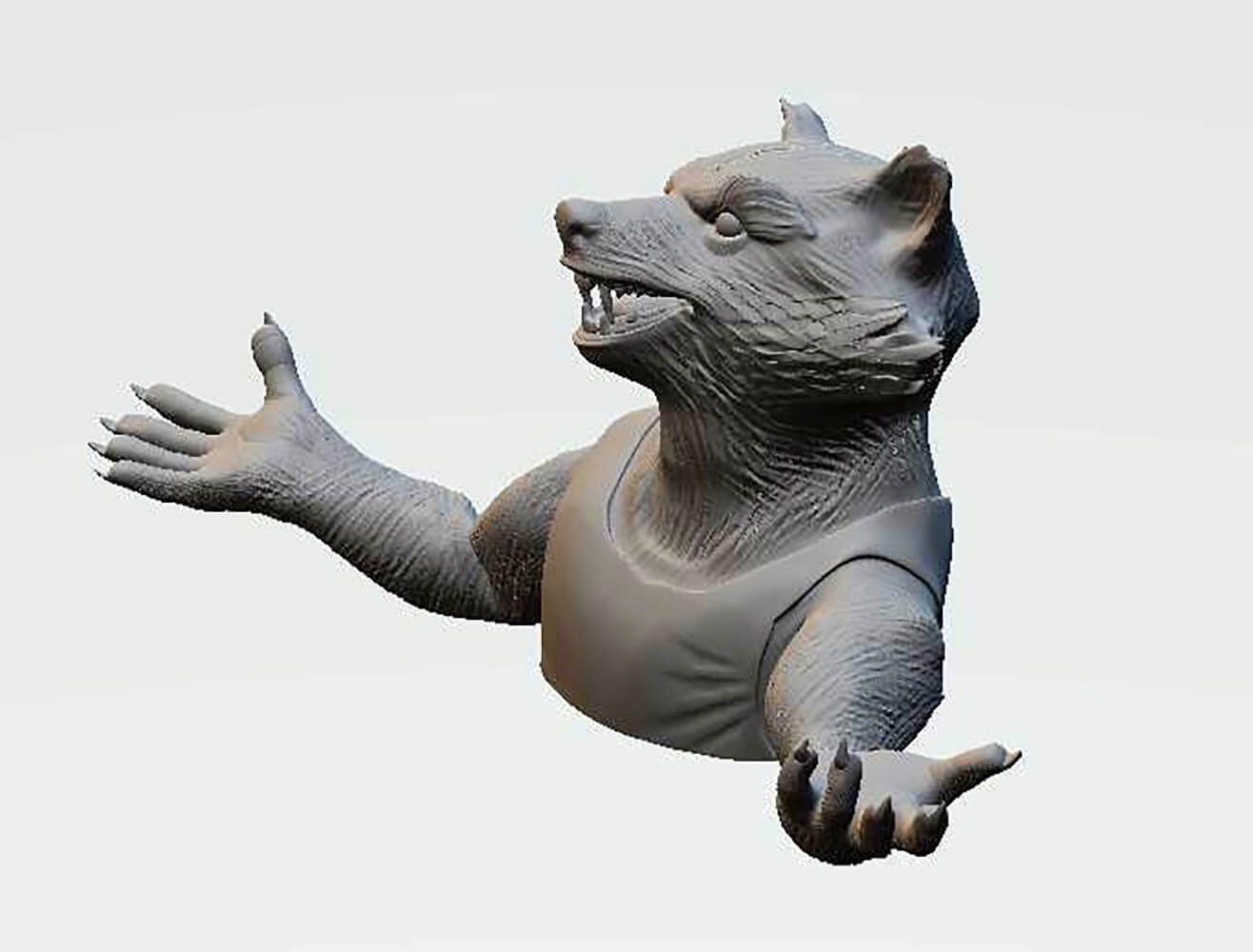 Rocket Raccoon Bust - 3D Model by 3DPrintingDesigner