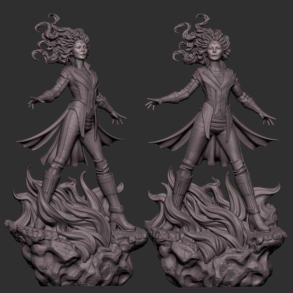 Scarlet Witch - 3D Print Model by 3DPrintingDesigner