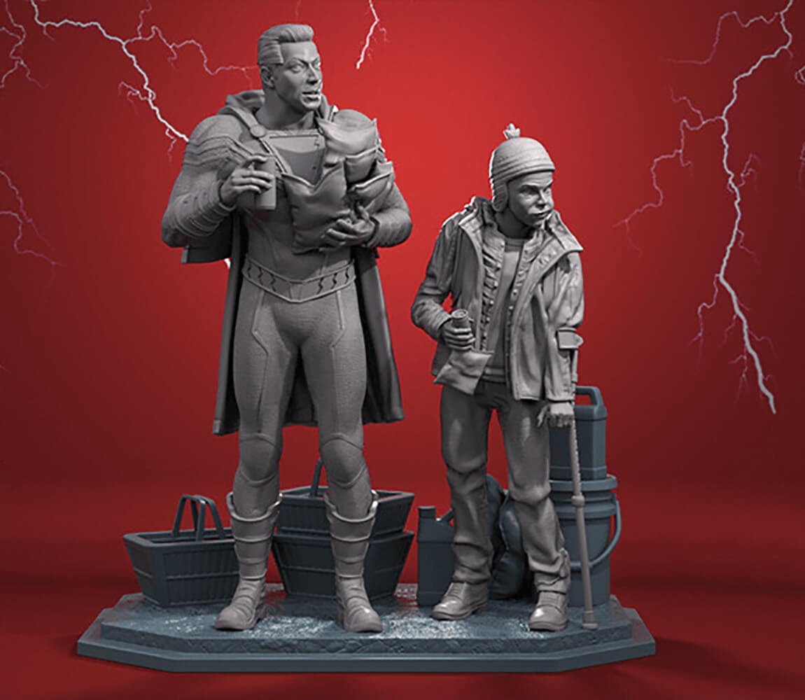 Shazam and Freddy Freeman - 3D Model by 3DPrintingDesigner