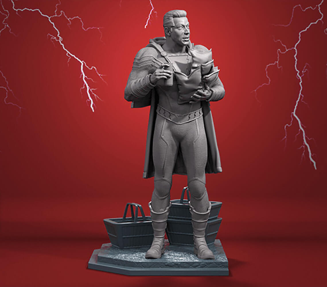 Shazam Statues - 3D Model by 3DPrintingDesigner