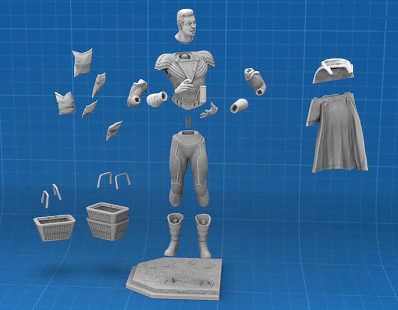 Shazam Statues - 3D Model by 3DPrintingDesigner