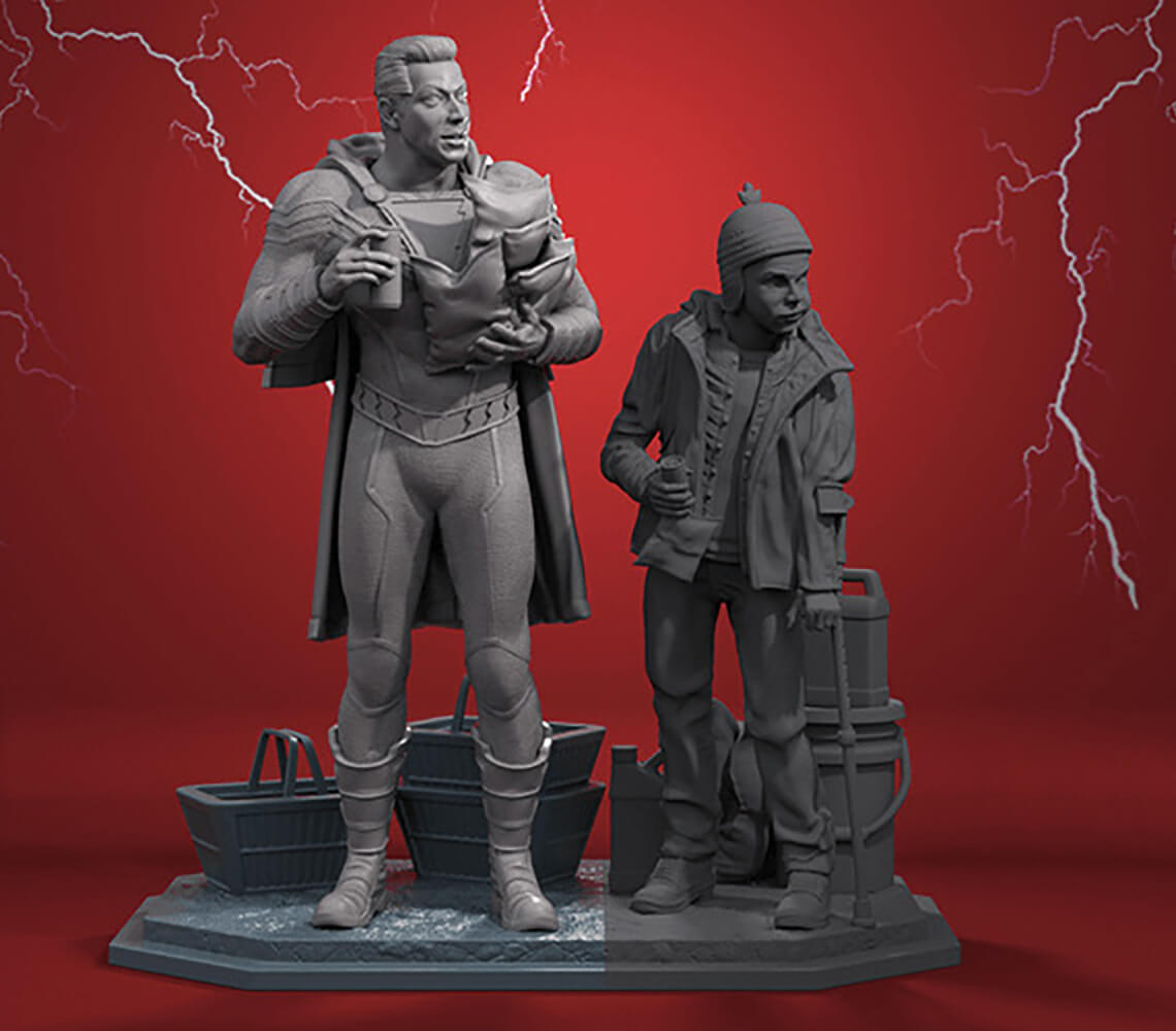 Shazam Statues - 3D Model by 3DPrintingDesigner