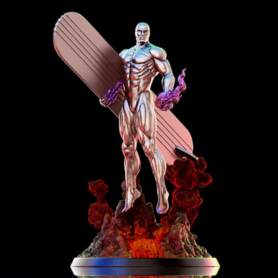 Silver Surfer - 3D Model by 3DPrintingDesigner