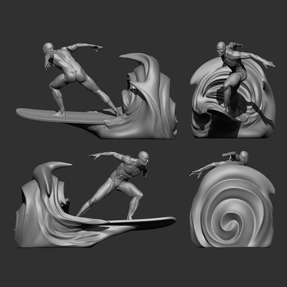 Silver Surfer - 3D Print Model by 3DPrintingDesigner