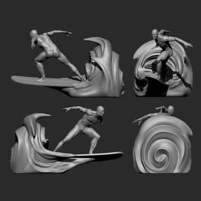 Silver Surfer - 3D Print Model by 3DPrintingDesigner