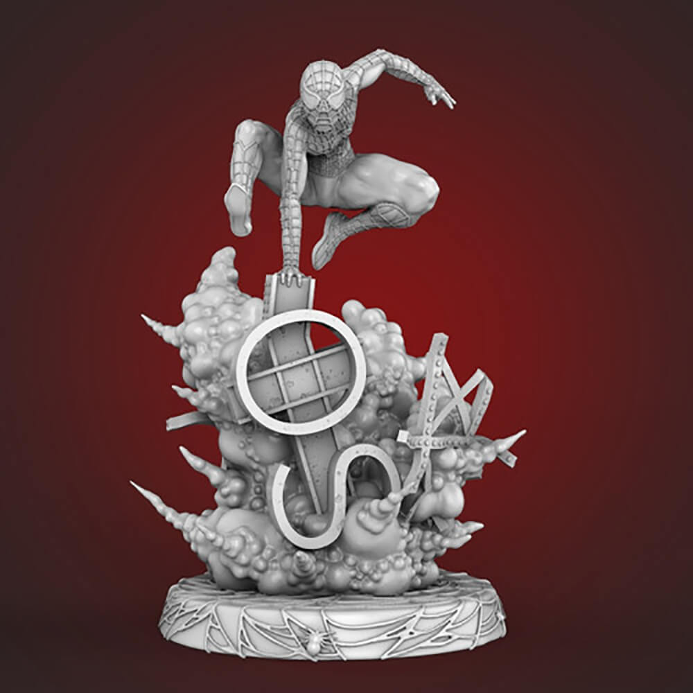 Spider-Man Explosion Scene 3D Model by 3DPrintingDesigner