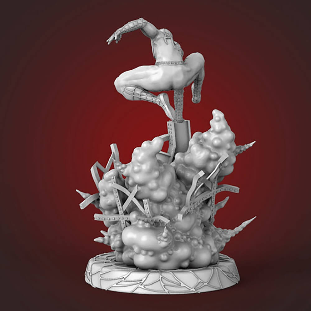 Spider-Man Explosion Scene 3D Model by 3DPrintingDesigner