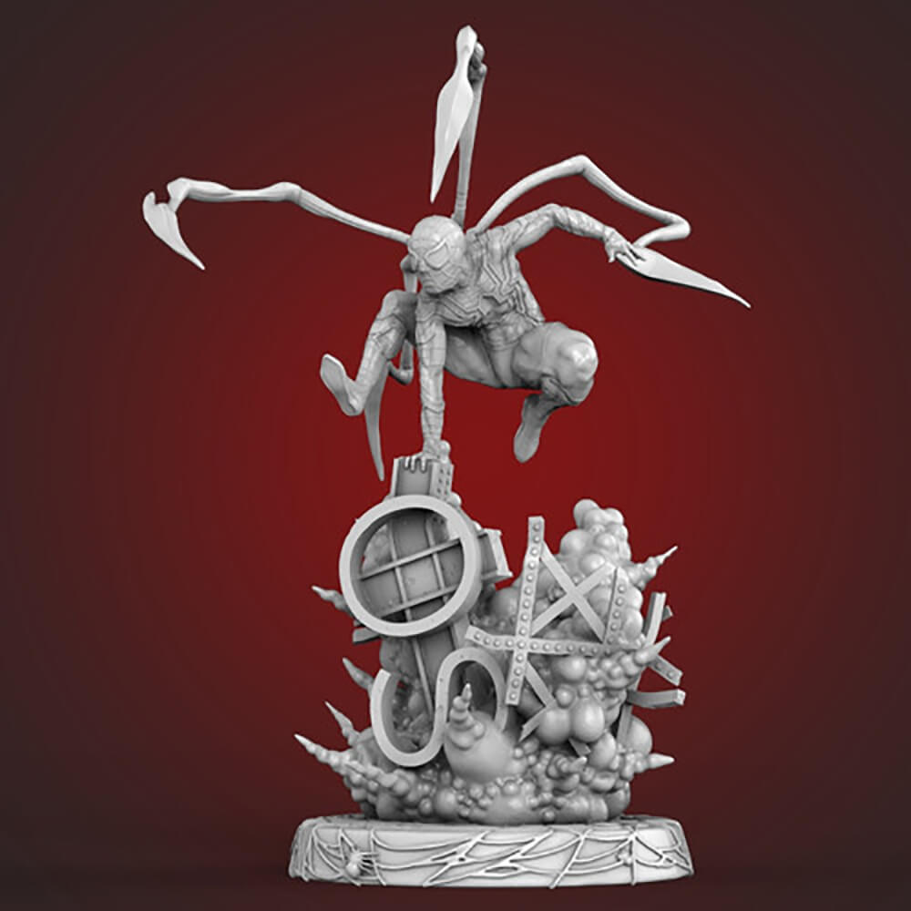 Spider-Man Explosion Scene 3D Model by 3DPrintingDesigner