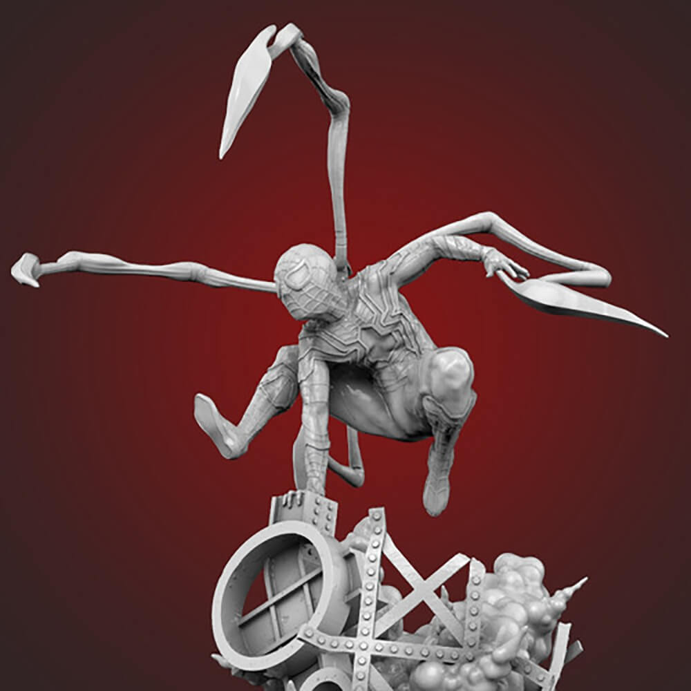 Spider-Man Explosion Scene 3D Model by 3DPrintingDesigner